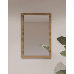 Garderobenspiegel Inosign, B:40cm H:60cm T:1,9cm, braun, FSC-zertifizierter Holzwerkstoff, Spiegel, "Cross,Breite 40-60 cm moderner Flurspiegel