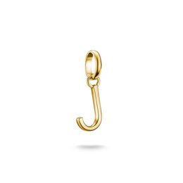 Thomas Sabo Damen Charm Buchstabe "Charm Alphabet/Buchstabe - Connect", J, gold, Silber 925 (recycelt), Charms
