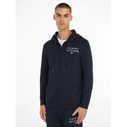 Herren Hoodie "FZ HOODIE HWK", Tommy Hilfiger Underwear, Gr. XXL, blau, Sweatware, Obermaterial: 50% Baumwolle, 50% Polyester, meliert, Sweatshirts,
