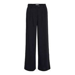 Vila Damen Anzughose "VISIFFE HW WIDE PANTS - NOOS", schwarz, Gr. 44, unifarben, Web, Obermaterial: 72% Polyester, 24% Viskose, 4% Elasthan, Hosen
