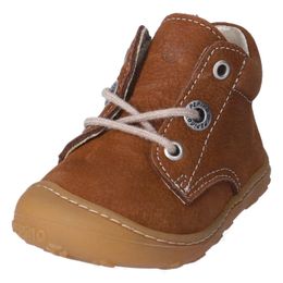 Baby Lauflernschuh "CORY W WMS: Weit", Pepino BY RICOSTA, Gr. 23, braun, Leder, Schuhe, Schn&uuml;rschuh m. Weiten-Me&szlig;system, Leder, Gr&ouml;&szlig;enschablone zum