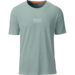DEPROC Active Damen Funktionsshirt "NAKIN MEN MELANGE", blau, Gr. 50, 95% Polyester, 5% Elasthan, Shirts, Funktionsshirt mit V-Ausschnitt