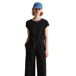 Marc O'Polo Damen Jumpsuit "aus Ripp-Jersey", schwarz, Gr. S, MARC O'POLO DENIM, unifarben, Obermaterial: 96% Baumwolle, 4% Elasthan; Futter: 100% Nicht