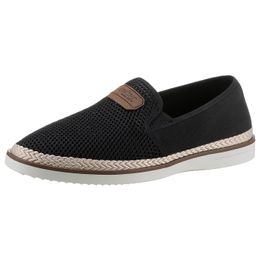Rieker Herren Slipper, Gr. 46, schwarz, Textil, Schuhe, Espadrilles, Sommerschuh 150 Jahre Rieker Jubiläumsartikel