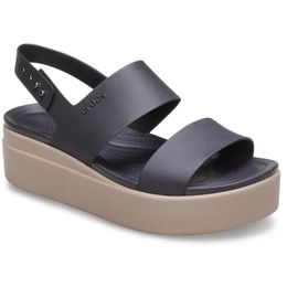Crocs Damen Keilsandalette "Brooklyn Low Wedge", Gr. 38, schwarz, Croslite , Schuhe, Sommerschuh, Sandale, Keilabsatz, mit modischer Plateausohle