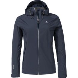 Schöffel SCHÖFFEL Damen Outdoorjacke "navy blazer", blau, Gr. 40, unifarben, Taft, Obermaterial: 100% Nylon, Jacken, Wasserdicht und Winddicht