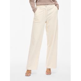 Vila Damen Cordhose "VIKITA RW WIDE CORDUROY PANTS - NOOS", beige, Gr. S, unifarben, Obermaterial: 65% Baumwolle, 30% Polyester, 5% Elasthan, Hosen