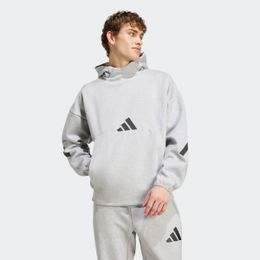 Herren Kapuzensweatshirt "M Z.N.E. HD", grau, Gr. XL, adidas Sportswear, Obermaterial: 57% Polyester, 43% Baumwolle, Sweatshirts