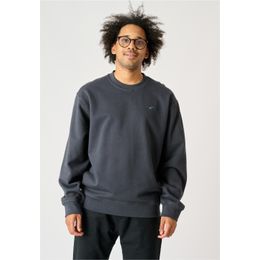 Cleptomanicx Herren Sweatshirt "Ligull Boxy", blau, Gr. XS, bestickt, 100% Baumwolle, Sweatshirts, mit kleiner M&ouml;wenstickerei
