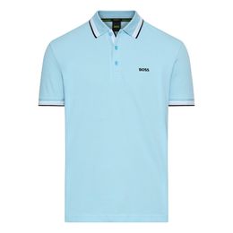 BOSS Green Herren Poloshirt "Paddy", blau, Gr. XXXL, Jersey, Obermaterial: 100% Baumwolle, Shirts, mit kontrastfarbenen Streifen am Kragen