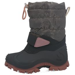 Lurchi Mädchen Snowboots "Fjonna", Gr. 25, grau, Synthetik, Textil, metallisierte Fasern, Schuhe, Winterboots mit Glitzerbesatz, Größenschablone zum