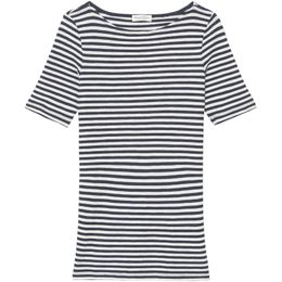 Marc O'Polo MARC O'POLO Damen T-Shirt, blau, Gr. XS, gestreift, Obermaterial: 97% Baumwolle, 3% Elasthan, Shirts