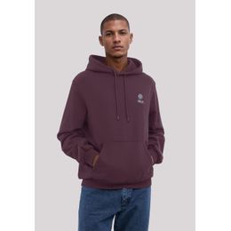 F4NT4STIC Herren Kapuzenpullover "Smiley Split Wordmark light Bestickt", rot, Gr. XL, Obermaterial: 80% Baumwolle, 20% Polyester, Pullover, Premium