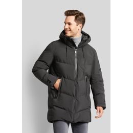 Bugatti Herren Parka, schwarz, Gr. 46, unifarben, 100% Polyester, Jacken, mit Rainseries-Funktion