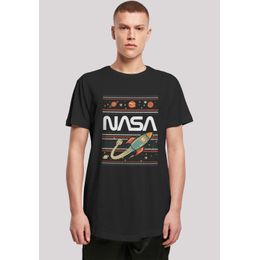 F4NT4STIC Herren T-Shirt "Long Cut T-Shirt 'NASA Isle'", schwarz, Gr. XS, Obermaterial: 100% Baumwolle, Shirts, Herren,Premium