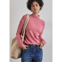 Street One Damen Strickpullover, rosa, Gr. 42, unifarben, Strick, Obermaterial: 30% Polyester, 29% Polyacryl, 21% Viskose, 20% Nylon, Pullover, mit