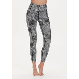 Endurance Damen Trainingstights "Peira W Print Tights", grau, Gr. 36, mehrfarbig, 72% Nylon, 28% Elasthan, Hosen, mit seitlicher Handy- und