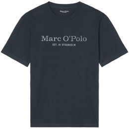 Marc O'Polo MARC O'POLO Herren T-Shirt, blau, Basic, Gr. XXXL, Jersey, Obermaterial: 100% Baumwolle, Shirts, klassisches Logo-T-Shirt