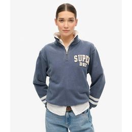 Superdry Damen Athletic Essentials Sweatshirt mit Applikation Marineblau - Gr&ouml;&szlig;e: 40 2102623500652QB2019