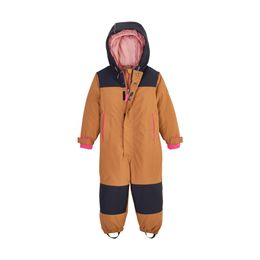 Overall "FIOW 11 MNS ONPC", Kinder, Gr. 110/116, braun, Oberstoff: 100% Polyester, Futter: 100% Polyester, Wattierung: 100% Polyester, FIRST INSTINCT BY Killtec, Overalls, Wasserdichter Overall mit 10.000 mm Wassersäule und Reflexdetails