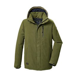 G.I.G.A. by Killtec Funktionsjacke "GW 71 MN JCKT", Herren, Gr. L, grün, Oberstoff: 100% Polyester, Futter: 100% Polyester (recycelt), Wattierung: 100% Polyester, G.I.G.A. DX BY KILLTEC, Sportlich, Jacken, Wasserdichte, atmungsaktive Winterjacke mit abnehmbarer Kapuze
