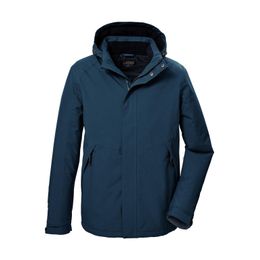 Funktionsjacke Killtec "KOW 4 MN JCKT", Herren, Gr. L, blau (dunkelblau), Oberstoff: 100% Polyester, Futter: 100% Polyester, Wattierung: 100% Polyester (recycelt), Sportlich, Jacken, Wasser- und winddichte Herrenjacke, atmungsaktiv, abnehmbare Kapuze