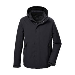 Funktionsjacke Killtec "KOW 4 MN JCKT", Herren, Gr. L, grau (anthra), Obermaterial: 100% Polyester.Futter: 100% Polyester.F&uuml;llung: 100% Polyester, Jacken Funktionsjacke, Wasser- und winddichte Herrenjacke, atmungsaktiv, abnehmbare Kapuze