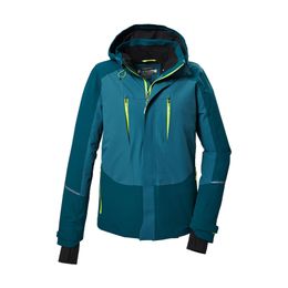 Funktionsjacke Killtec "KOW 29 MN JCKT", Herren, Gr. XL, blau (mittelblau), Oberstoff: 92% Polyamid, 8% Elasthan, Futter: 100% Polyester, Jacken, Atmungsaktive, wasser- und winddichte Skijacke mit Colourblock-Design