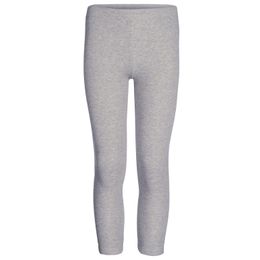 Leggings happy girls, M&auml;dchen, Gr. 104, N-Gr, grau (light grau), Strick, Obermaterial: 60% Polyester, 35% Baumwolle, 5% Elasthan, meliert, unifarben, eng kn&ouml;chellang, Hosen Leggings, w&auml;rmend und elastisch