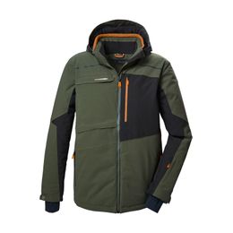 Skijacke Killtec "KSW 71 MN SKI JCKT", Herren, Gr. XXL, grün (moosgrün), Oberstoff: 100% Polyester, Futter 1: 100% Polyester/ Futter 2:, Wattierung: 100% Polyester (recycelt), Jacken, Wasserdichte, atmungsaktive Skijacke mit abnehmbarer Kapuze