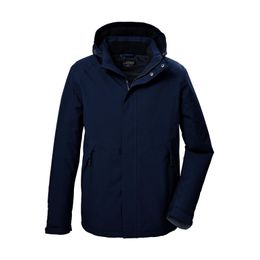 Funktionsjacke Killtec "KOW 4 MN JCKT", Herren, Gr. L, blau (navy), Oberstoff: 100% Polyester, Futter: 100% Polyester, Wattierung: 100% Polyester (recycelt), Jacken, Wasser- und winddichte Herrenjacke, atmungsaktiv, abnehmbare Kapuze