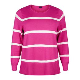 ZIZZI Pullover 'Cacarrie' Damen Gr&ouml;&szlig;e XL/XXL pink / wei&szlig;