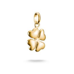Thomas Sabo Charm-Einhänger »Charm Glücksklee 3D - Connect, CC1236-001-21, CC1236-413-39« gelbgoldfarben Charm Glücksklee 3D – Connect