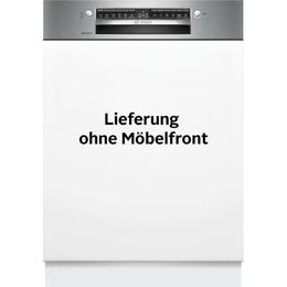 Bosch teilintegrierbarer Geschirrspüler Serie 4 »SMI4ETS08E« 13 Maßgedecke Gebürsteter Stahl 3-fach Rackmatik: Auch mit voll beladenem Oberkorb in...