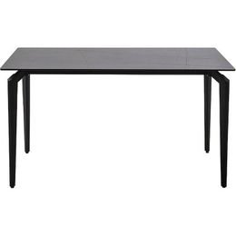 MCA furniture Esstisch »FREMONT 4-Fuß Tisch« Einzelstück, Keramik, Metall, Tischplatte 1, 2cm, 4-6 Personen schwarz marmoriert + schwarz matt...
