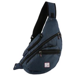 Kangaroos Umh&auml;ngetasche mit Kopfh&ouml;rerausgang am Schultergurt blau