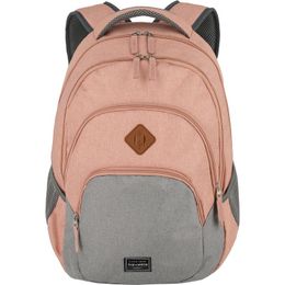 Travelite Laptoprucksack »BASICS Melange« Freizeitrucksack Arbeitsrucksack Schulrucksack Reiserucksack Rosa-Grau B/H/T: 31 cm x 45 cm x 16 cm...