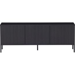 Woood Sideboard »New Gravure, TV-Kommode, Breite 100 cm oder 150 cm« Kommode Höhe 56 cm, mit grafischen Relieftüren, viel Stauraum schwarz 0...