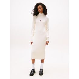 Tommy Jeans Strickkleid »TJW MOCKNECK BADGE SWEATER DRESS« Ancient White L (40) - N-Gr N-Gr L (40) Kurzes Strickkleid mit Rollkragen von Tommy Jeans