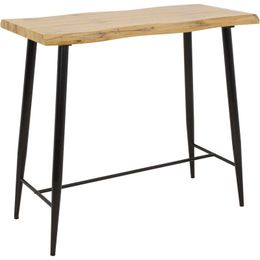 Hela Bartisch »GABI« Baumkantentisch, 120 cm Breite, Industrial Design, Wildeiche oder Grau Wildeiche/Schwarz + Schwarz + Wildeiche Bartisch