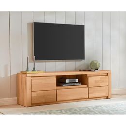 Home Affaire Lowboard &raquo;Burani&laquo; grifflose Optik, Fernsehtisch beige FSC -zertifiziertes teilmassives Holz