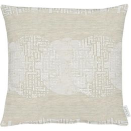 Apelt Dekokissen »2718« aus Jacquard-Gewebe, Kissenhülle ohne Füllung, 1 Stück taupe/beige + gemustert Bezug: 80% Polyester, 20% Viskose B/L: 46 cm...