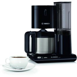 Bosch Filterkaffeemaschine »TKA8A053 Styline« 1, 1 l Kaffeekanne Papierfilter 1x4 mit Thermokanne schwarz