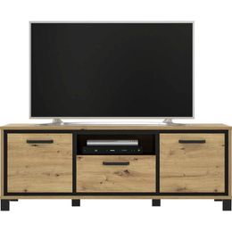 FORTE Lowboard &raquo;Trondheim&laquo; Breite 158 cm Artisan Eiche/ Schwarz Eiche dekorative Optik