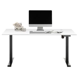 BEGA OFFICE Schreibtisch »Tim, elektrisch höhenverstellbarer Desk« mit Anzeige und 4 Memory-Tasten, Breite 150 cm Weiß + Schwarz + Weiß