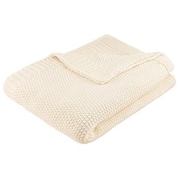 OTTO HOME Wohndecke »Phelon« Strickmuster, modern und pflegeleicht, verschiede Farben creme Obermaterial: 100% Baumwolle B/L: 130 cm x 170 cm