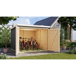 Karibu Fahrradbox »Fahrradgarage 4« in verschiedenen Farben, BxTxH: 212, 5x216, 5x167 cm terragrau