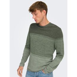 Only & Sons Only & Sons Herren ONLY & SONS Strickpullover &raquo;ONSFELIX REG 12 CREW KNIT NOOS&laquo; grau XXL