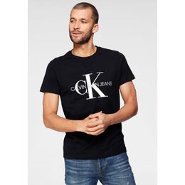 Calvin Klein Jeans T-Shirt »ICONIC MONOGRAM SLIM TEE« mit großem CK-Print CK Black XL (54) XL (54) Markenprint vorne