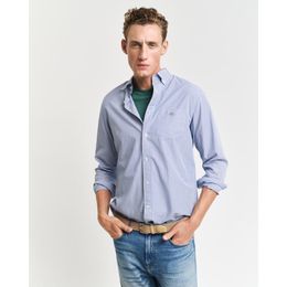 Gant Langarmhemd »REG POPLIN BANKER SHIRT« Banker Stripe Popeline, leichte Baumwolle college blue L - N-Gr N-Gr L Langarmhemd: ideal für Büro und...